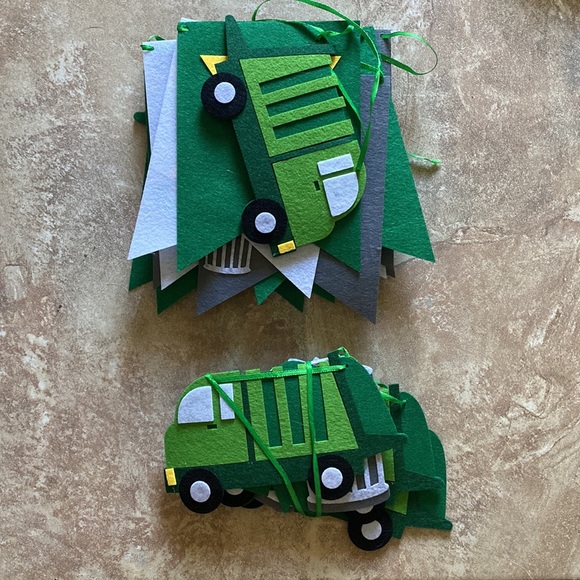 Party Supplies | Felt Trash Truck Birthday Decorations | Poshmark